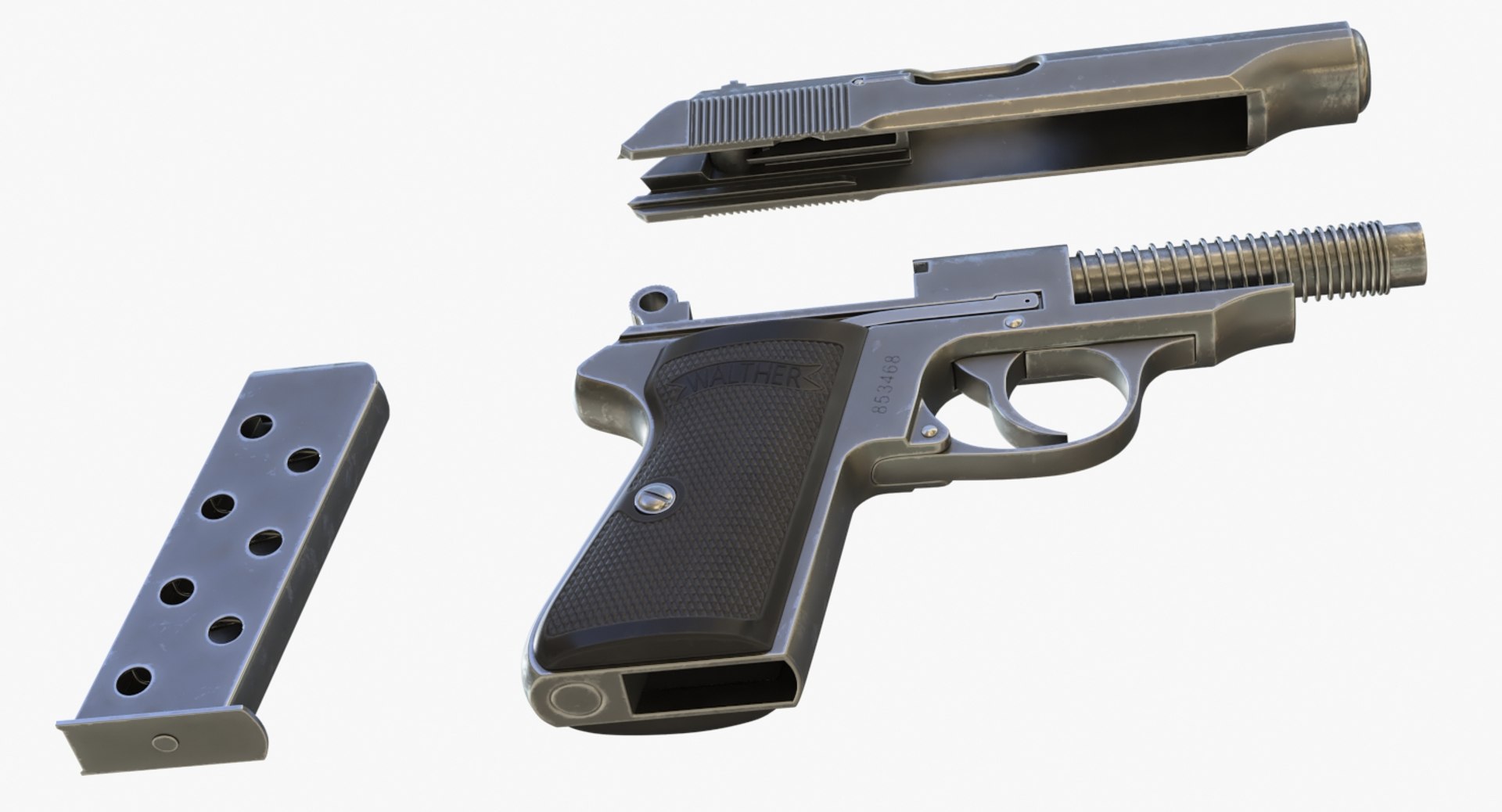 3D Realistic Walther Pp 01 Model - TurboSquid 1542945