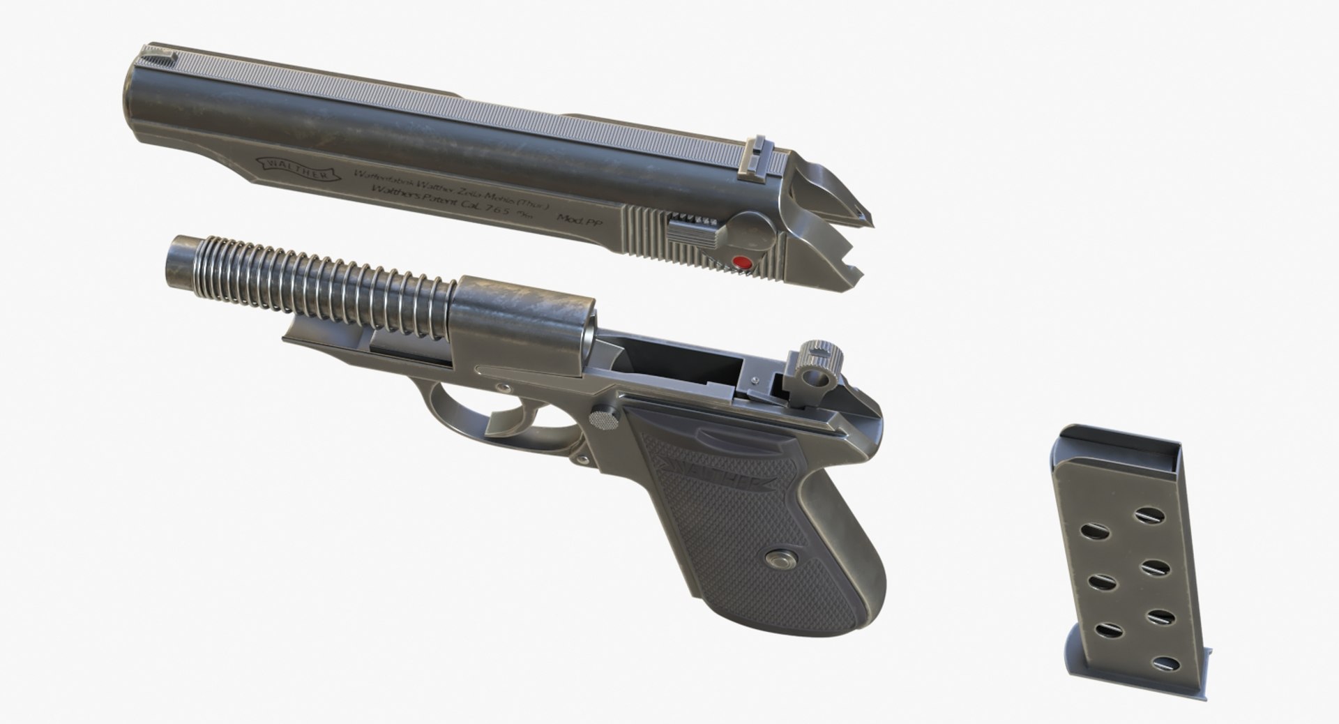3D Realistic Walther Pp 01 Model - TurboSquid 1542945