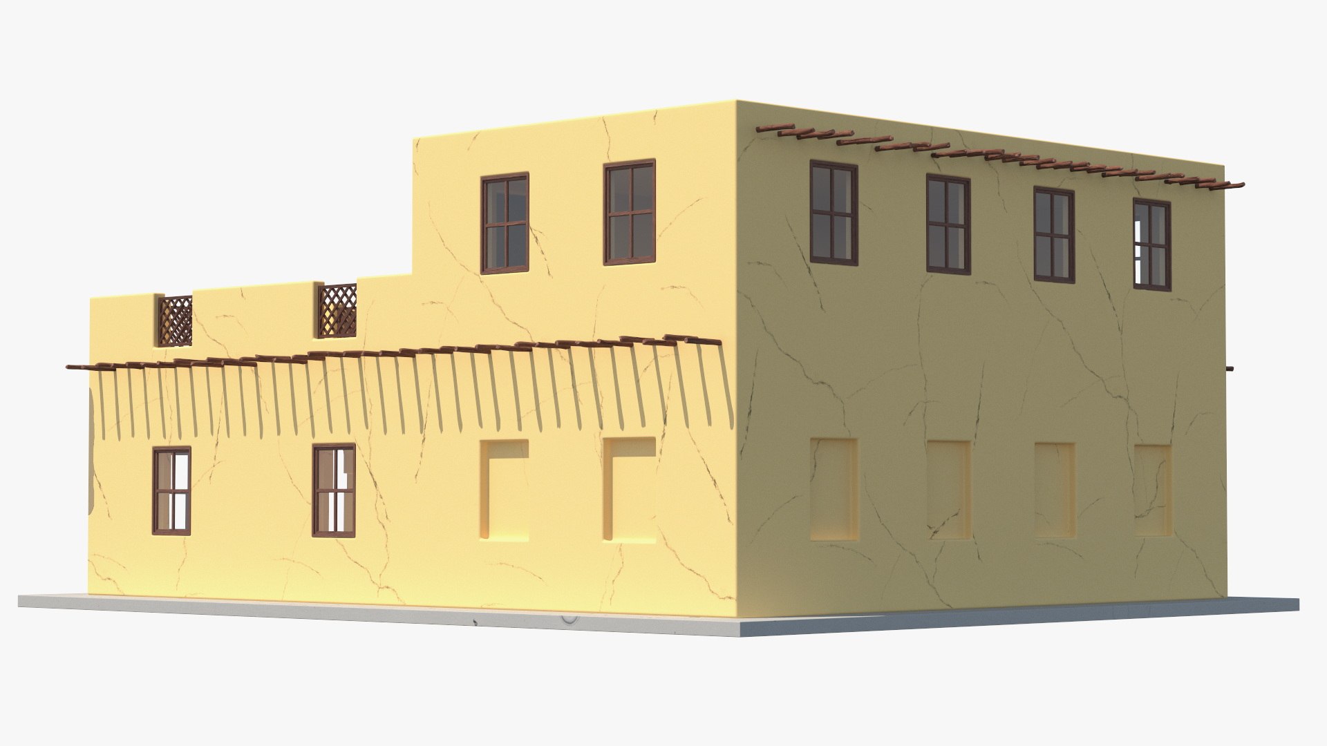 3D Cartoon Middle Eastern Adobe House - TurboSquid 2279811