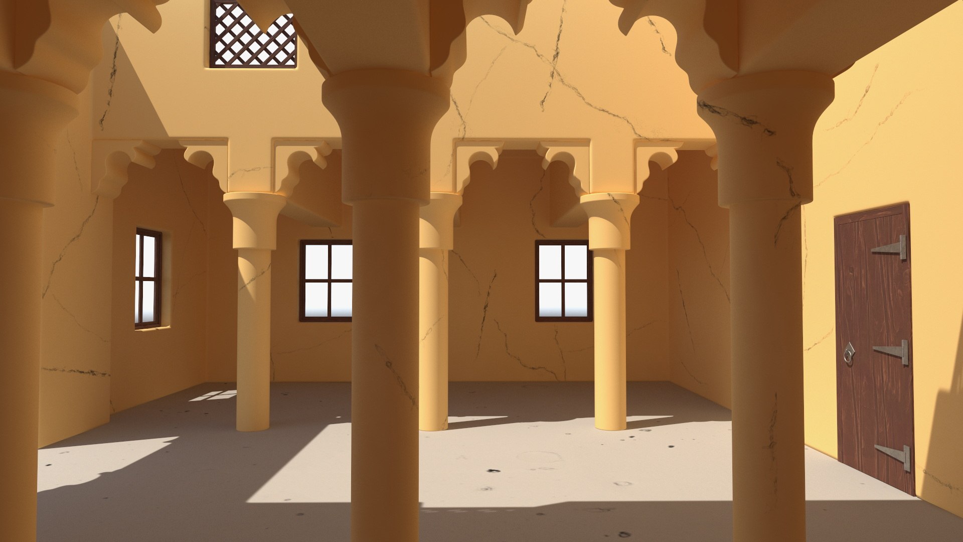 3D Cartoon Middle Eastern Adobe House - TurboSquid 2279811