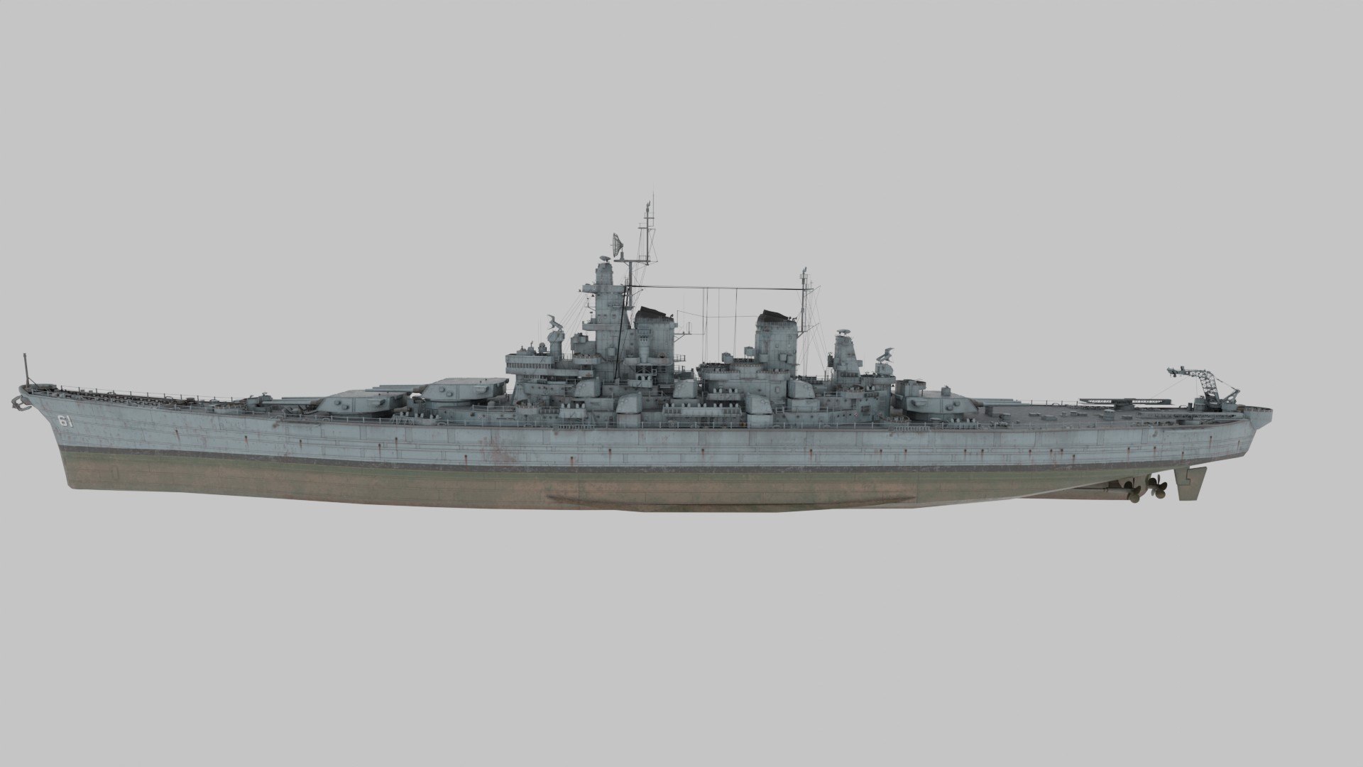 Uss-Iowa 3D Model - TurboSquid 2253440