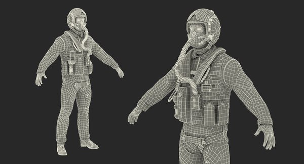 Jet fighter pilots 3D model - TurboSquid 1277946