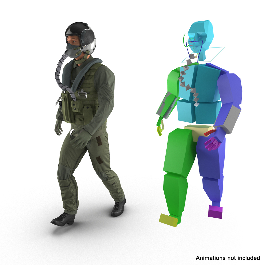 Jet Fighter Pilots 3D Model - TurboSquid 1277946