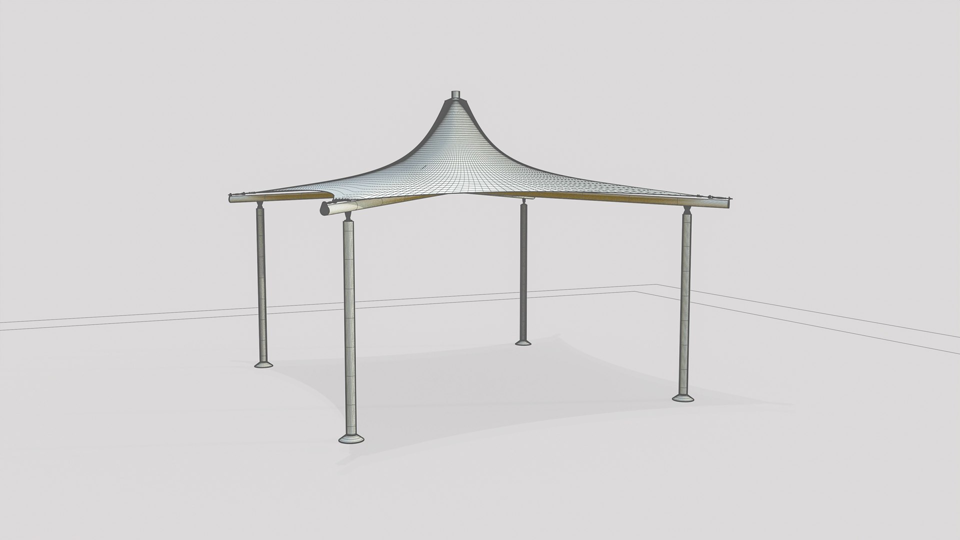 Tensile Structure Conical 3D - TurboSquid 2374215