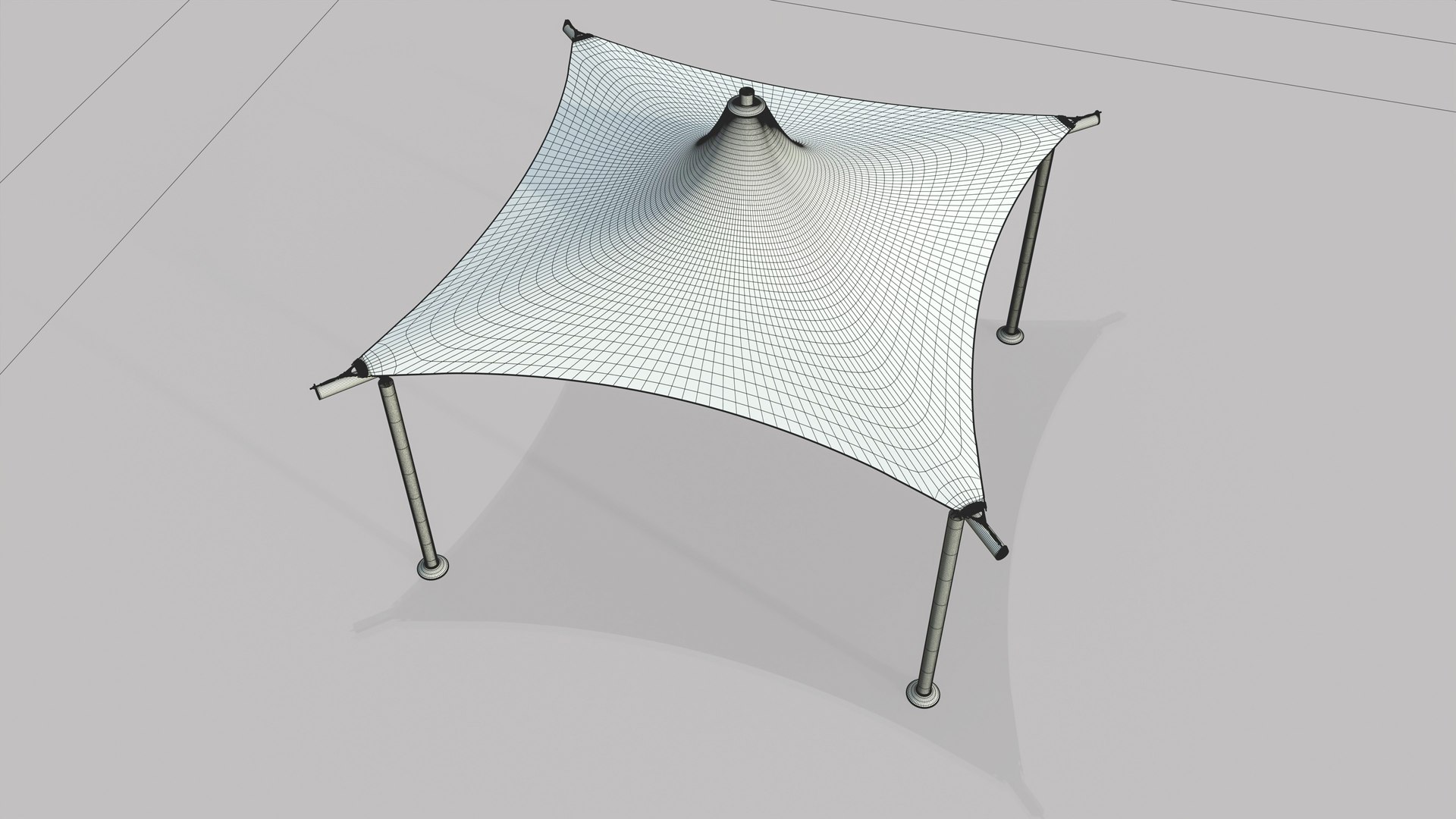Tensile Structure Conical 3D - TurboSquid 2374215