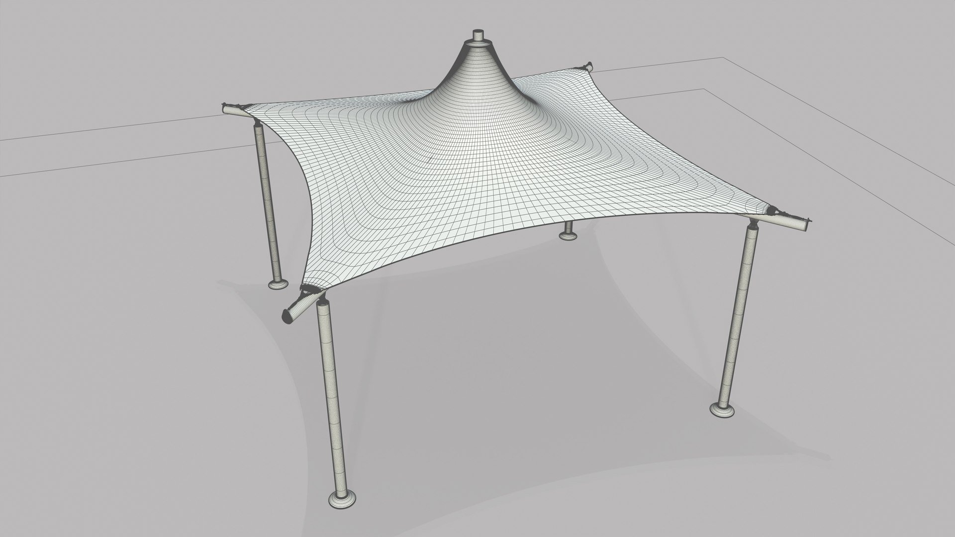 Tensile Structure Conical 3D - TurboSquid 2374215
