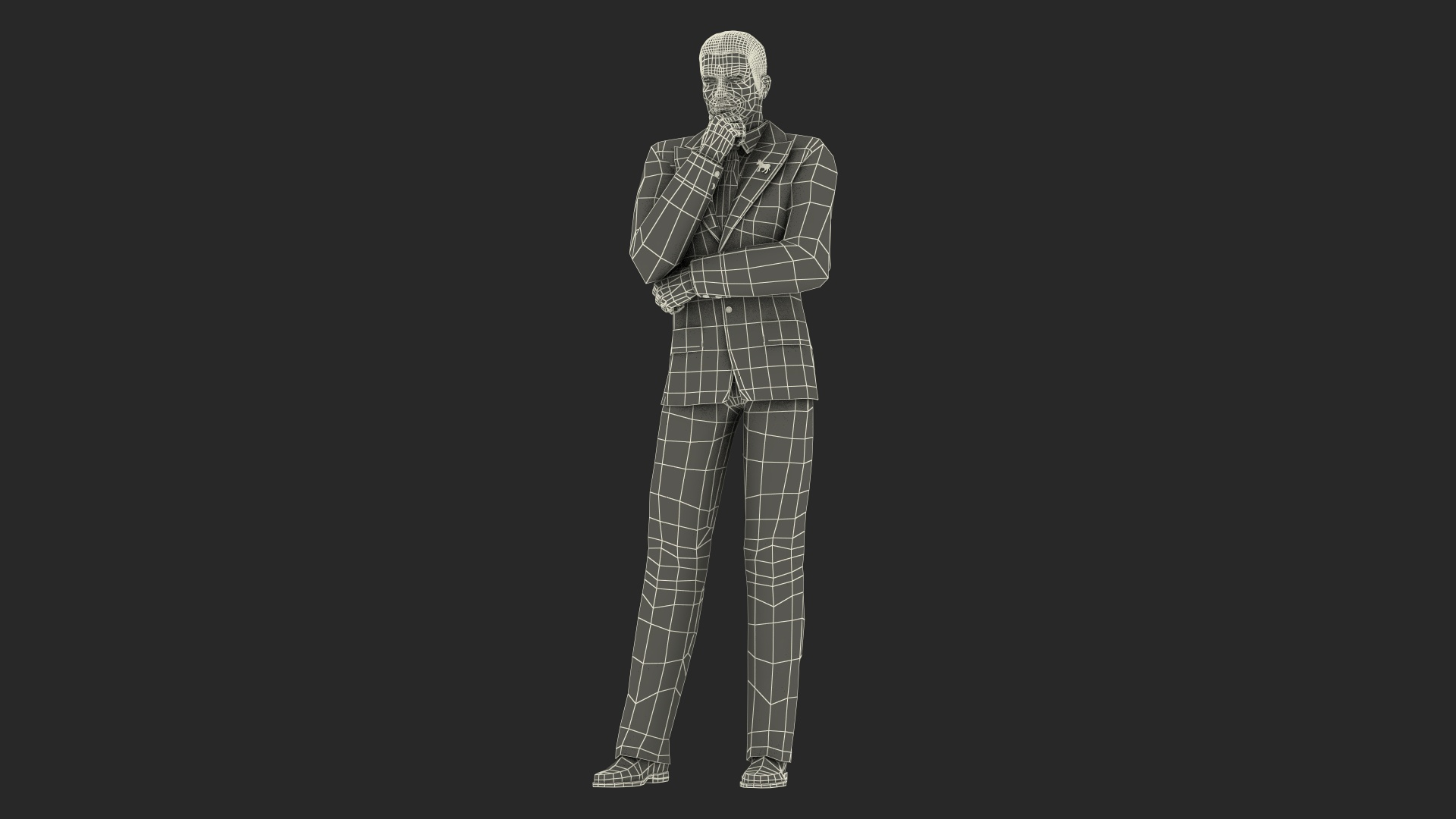 3D Democrat Man Thinking Pose With Democratic Icon Model - TurboSquid ...