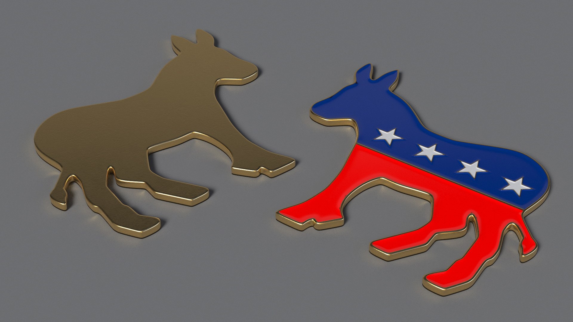 3D Democrat Man Thinking Pose With Democratic Icon Model - TurboSquid ...