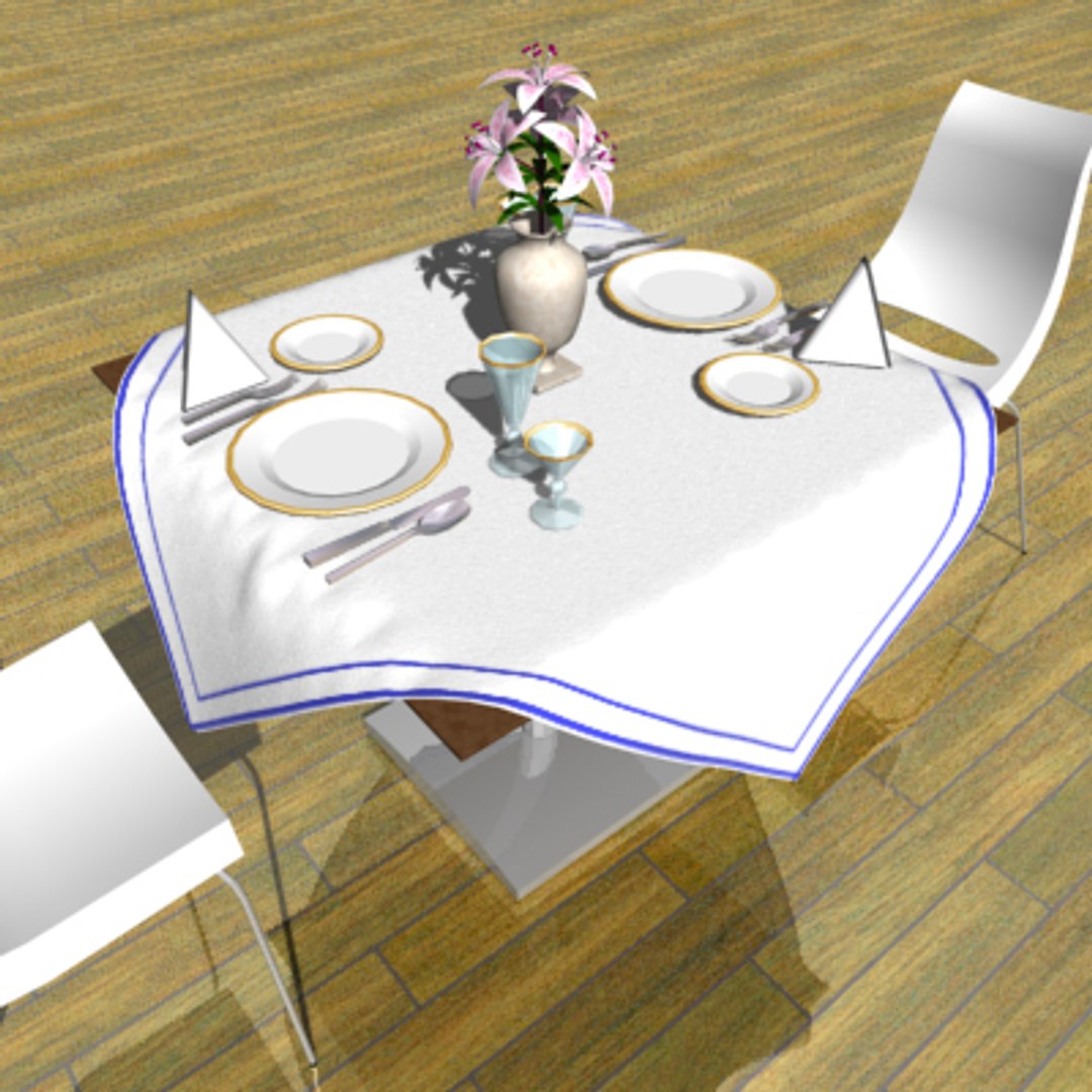 3d dining table model