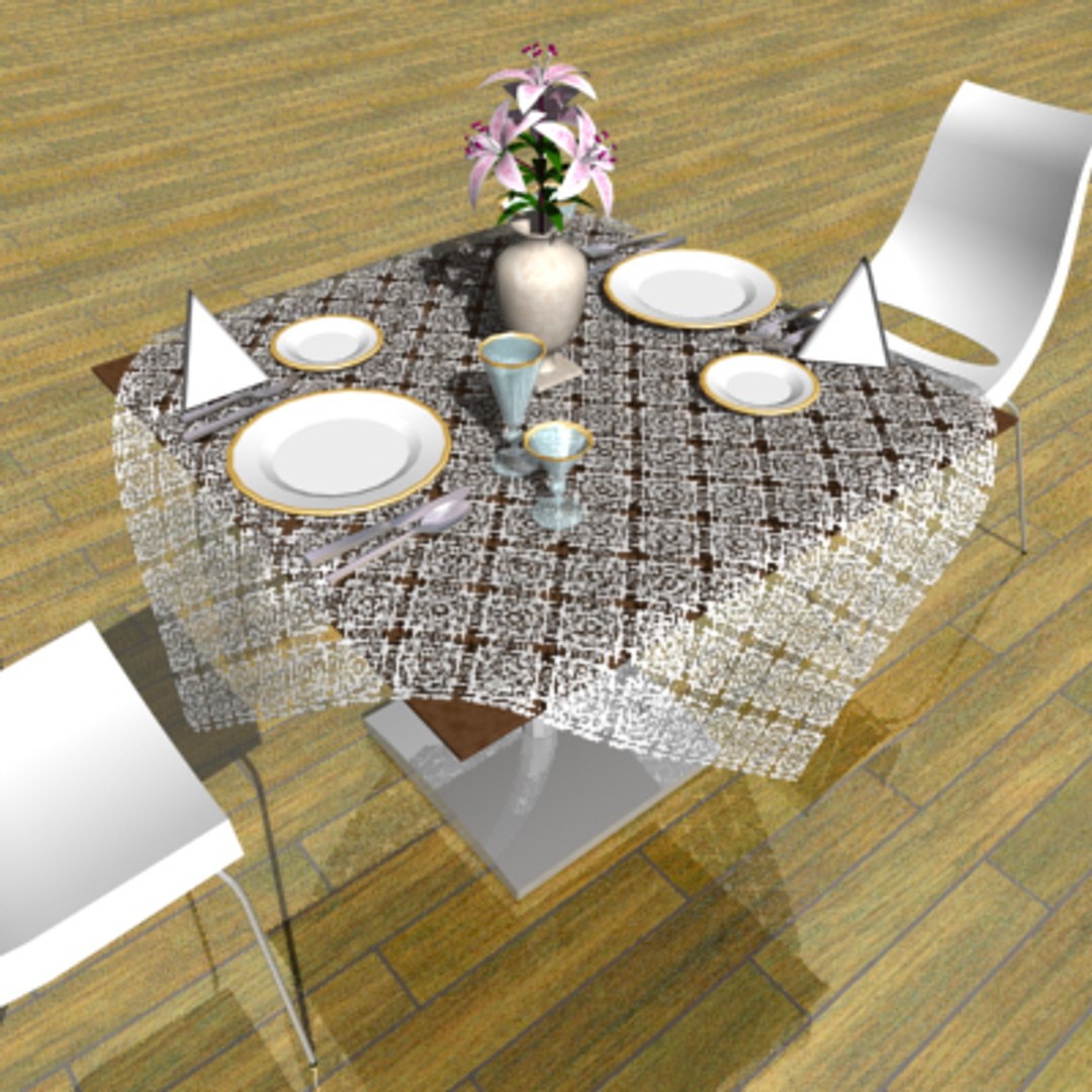 3d dining table model