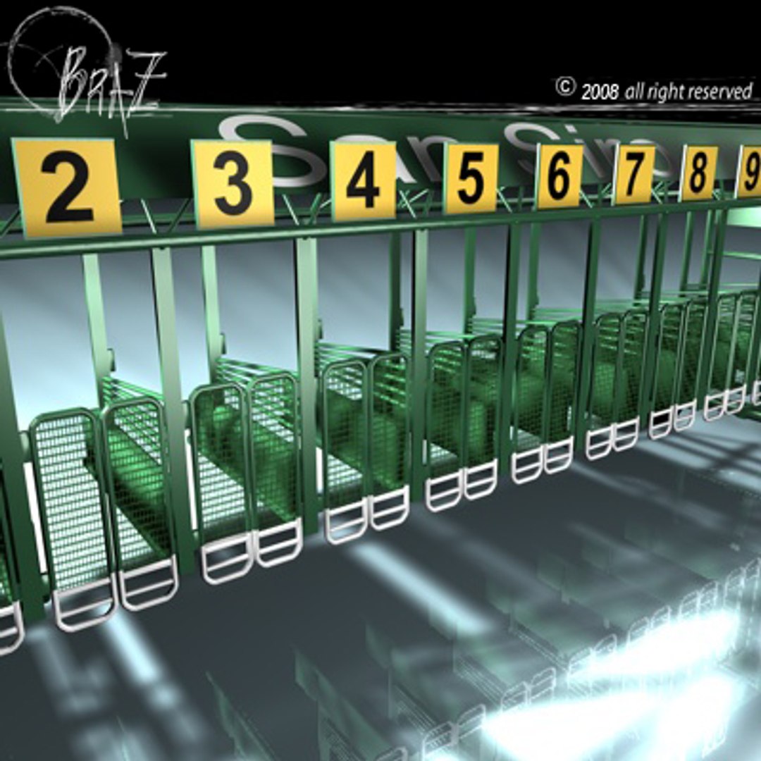 3d 3ds Horses Start-cages Start Cages