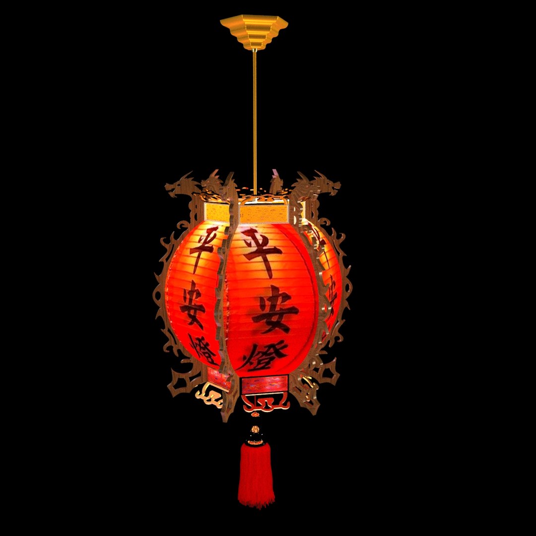 Chinese Red Lantern 3D Model - TurboSquid 2218943