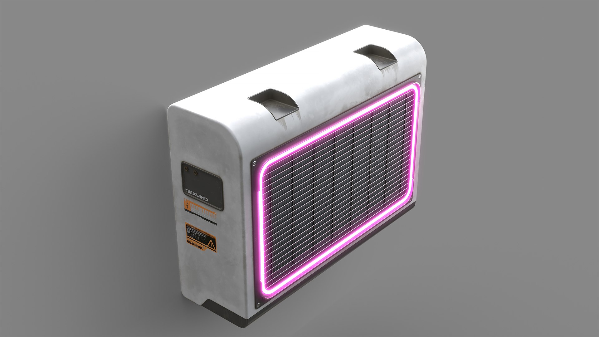 3D Sci-Fi Cyberpunk Air Conditioner Model - TurboSquid 2315584