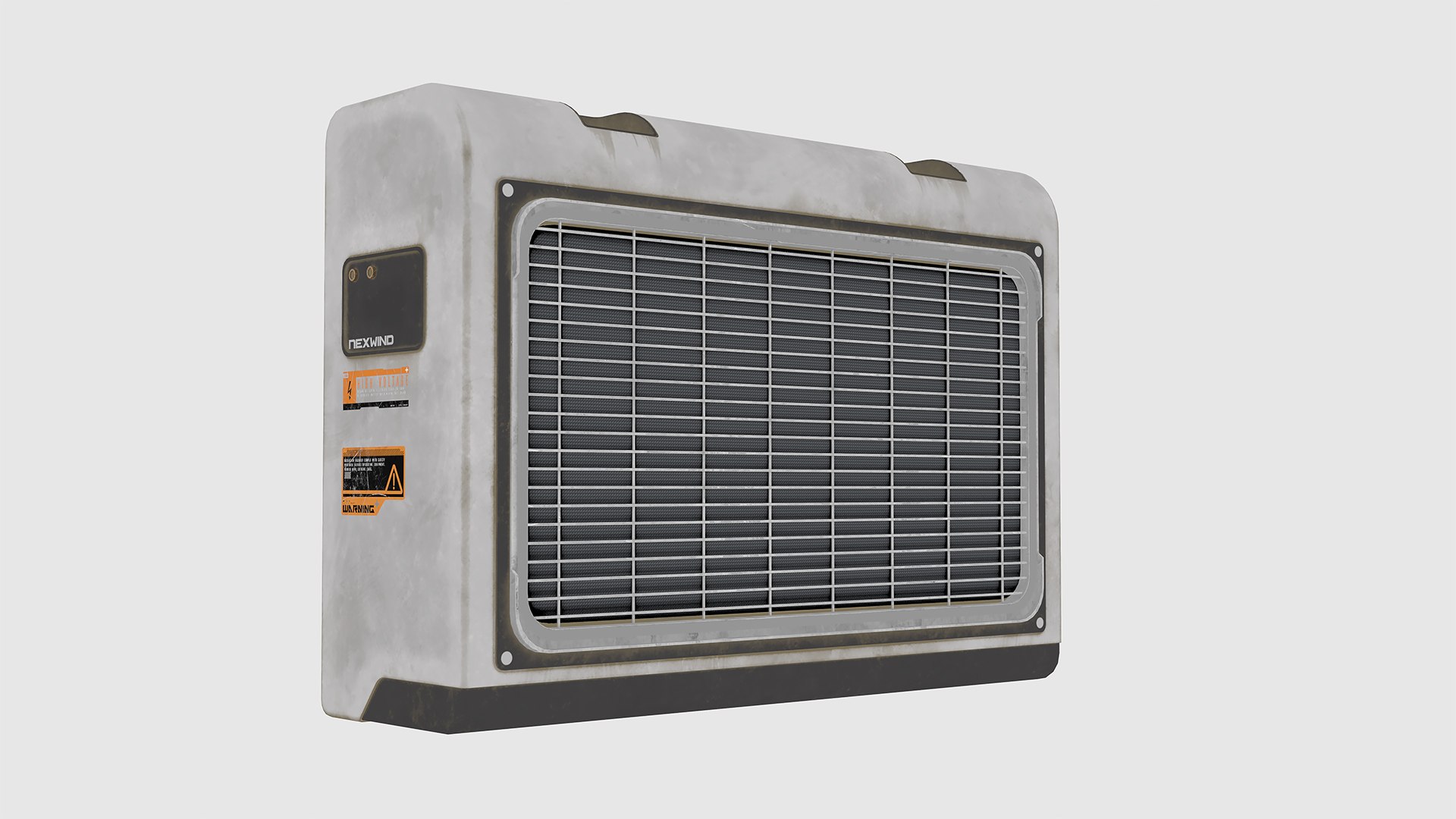 3D Sci-Fi Cyberpunk Air Conditioner Model - TurboSquid 2315584