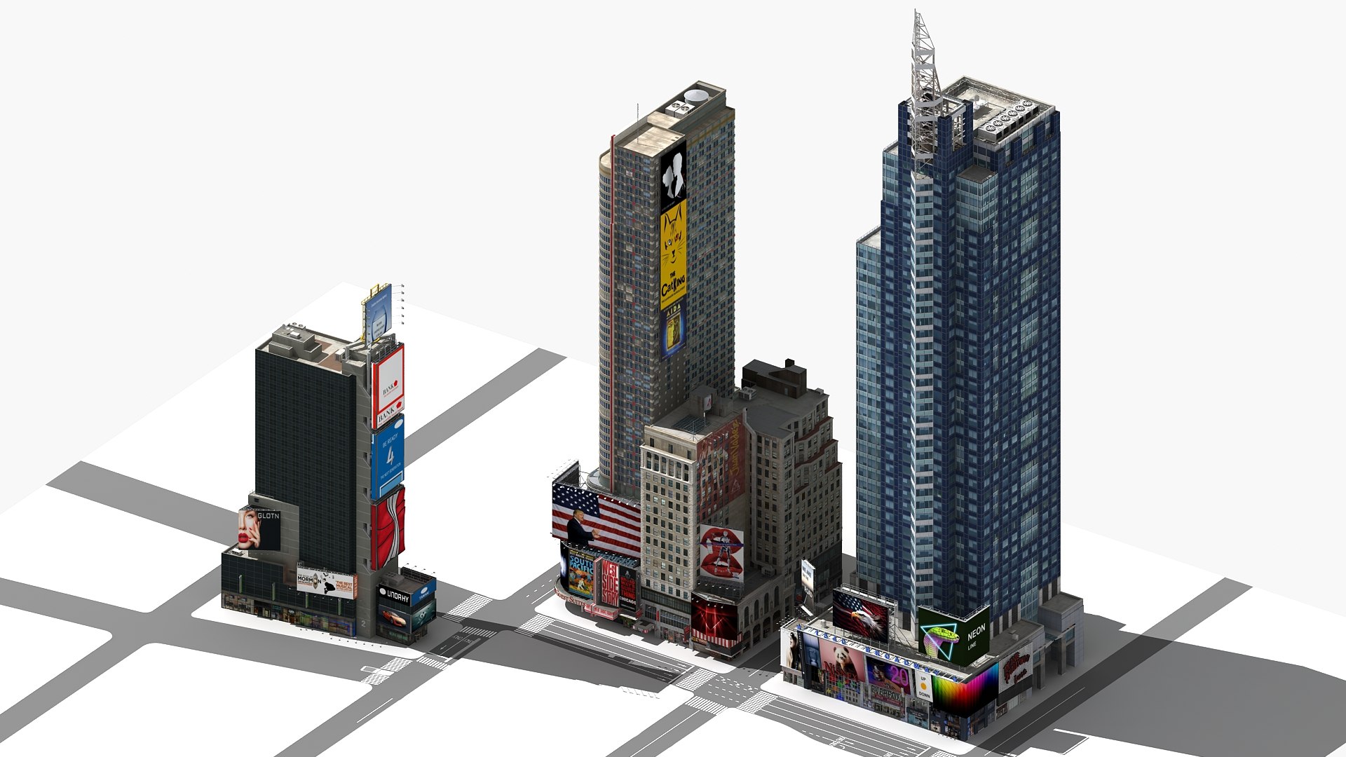 Times Square Section 4 Model - TurboSquid 2144985