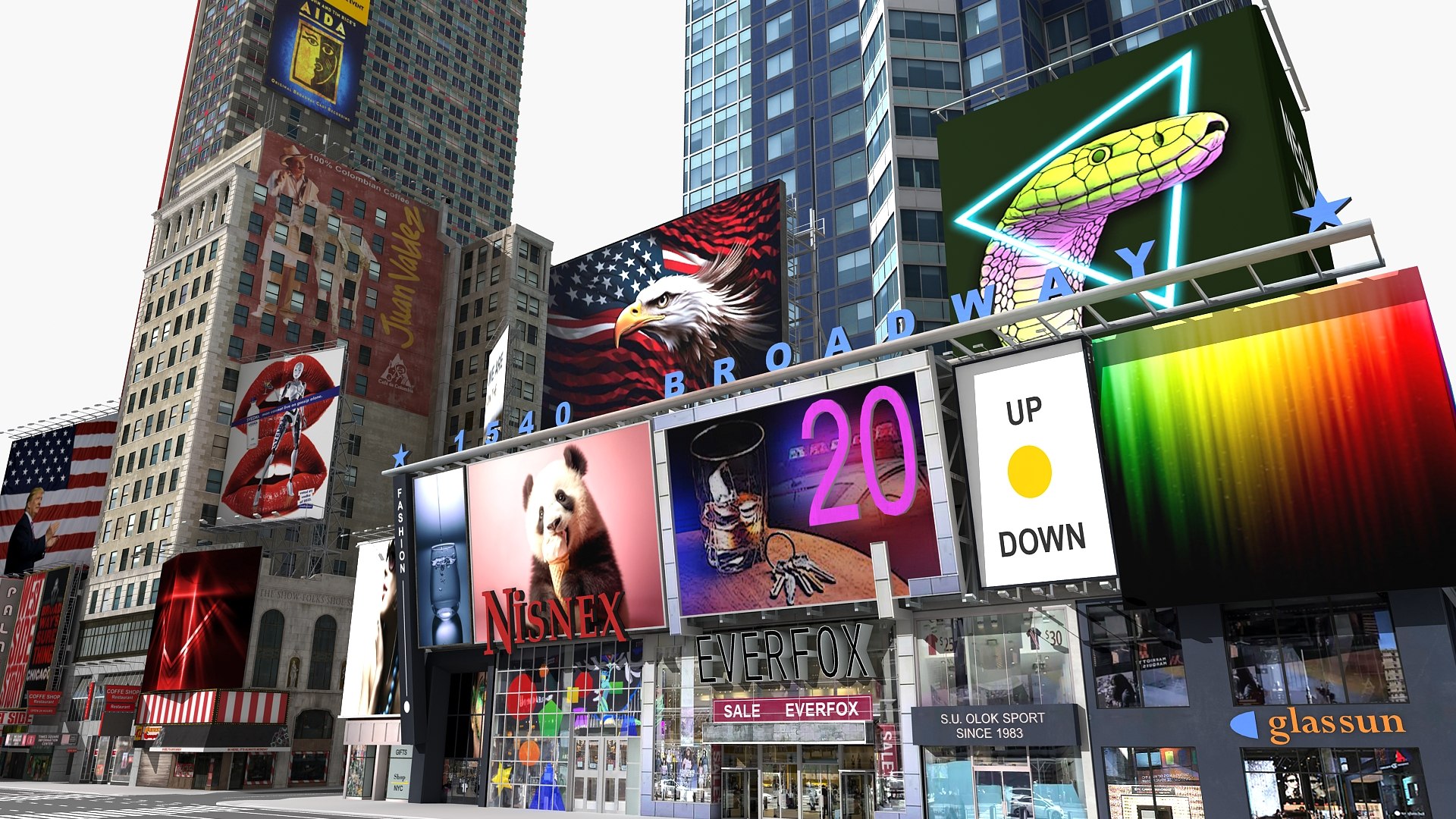 Times Square Section 4 Model - TurboSquid 2144985