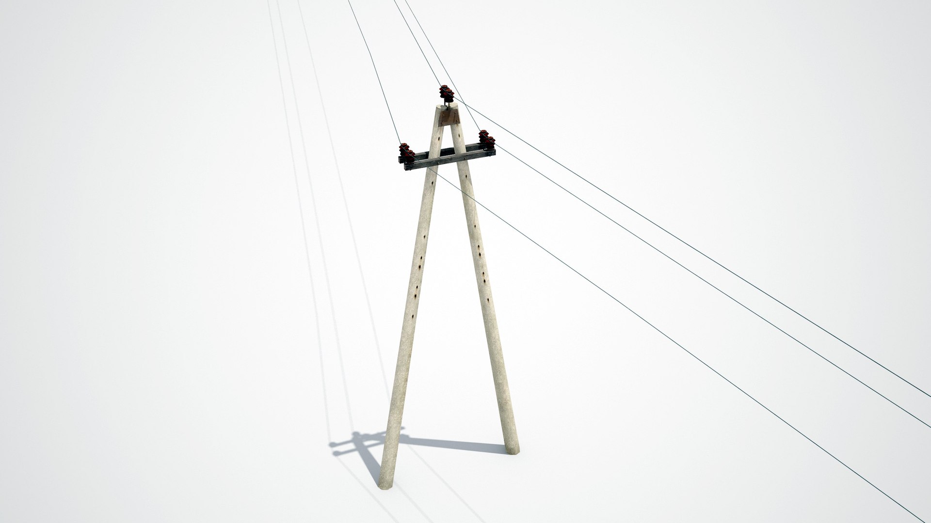 3d Power Lines 6-10kv Model