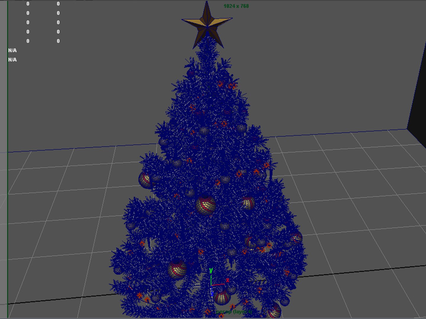 3d christmas tree model