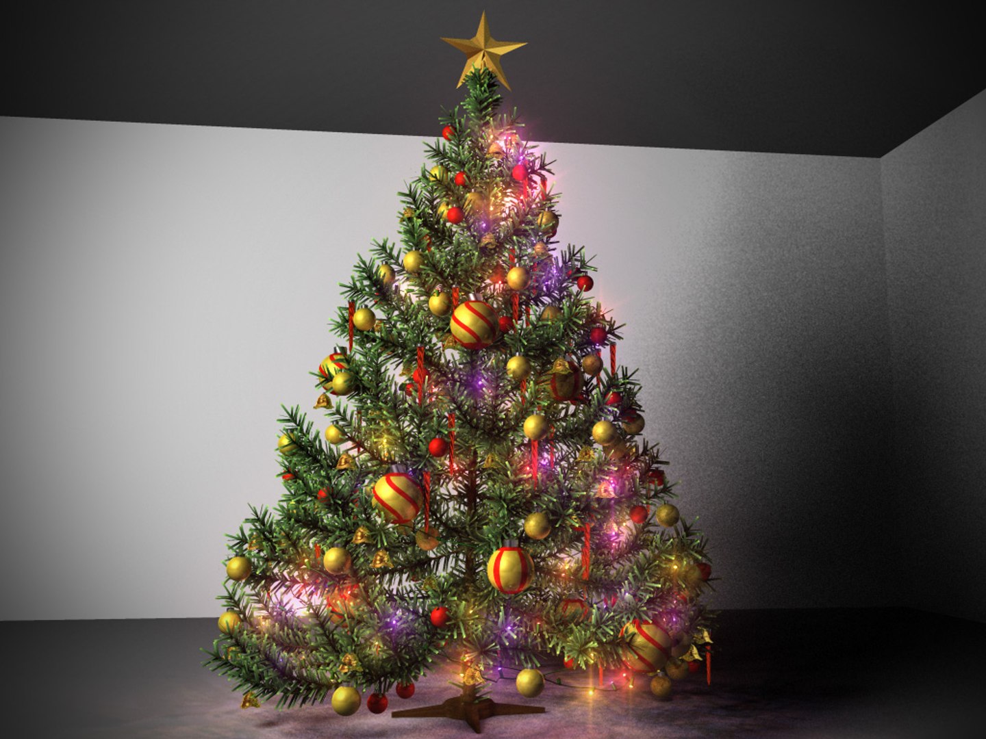 3d christmas tree model