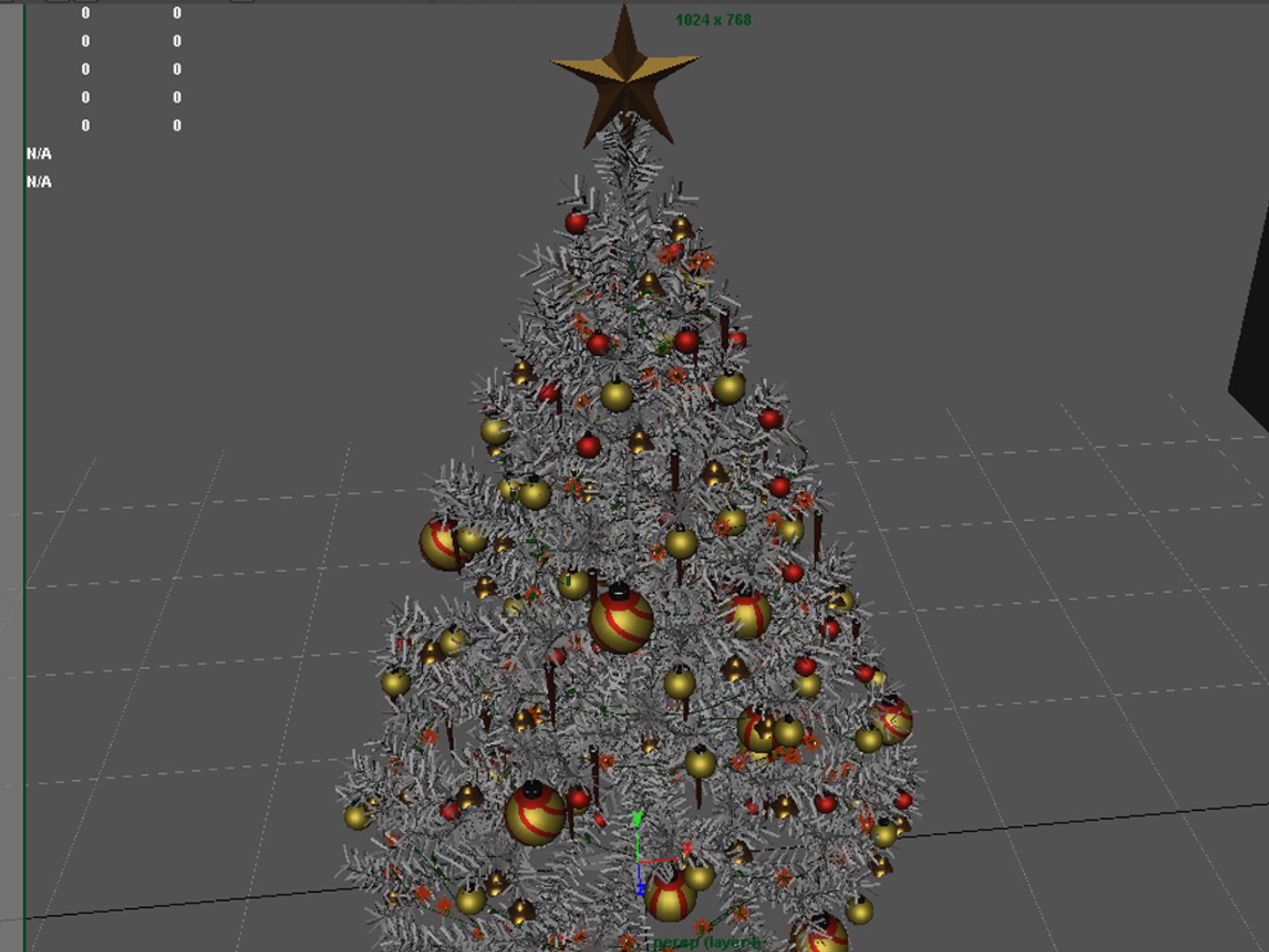 3d christmas tree model