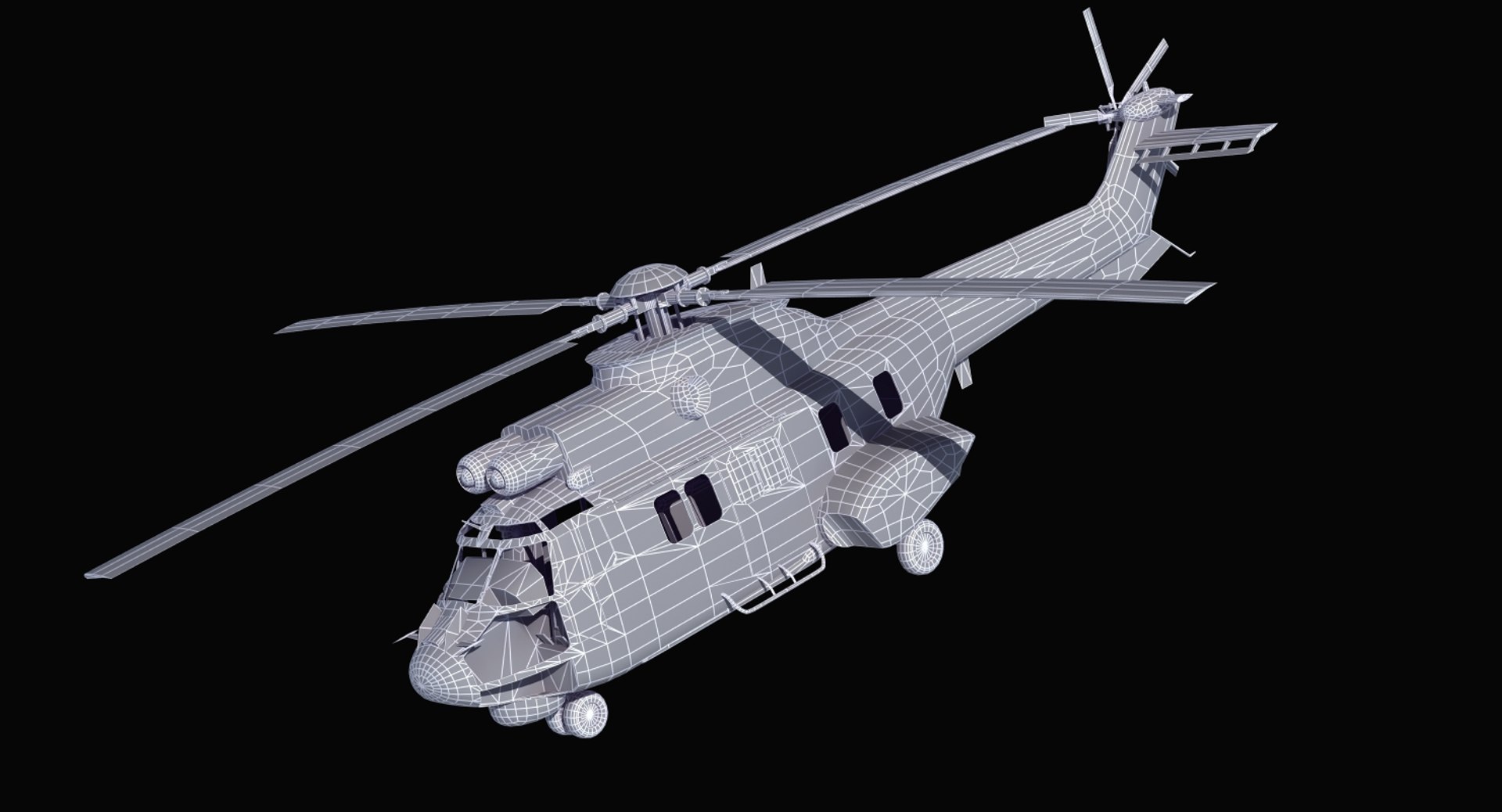 As332 Super Puma Helicopter 3d 3ds