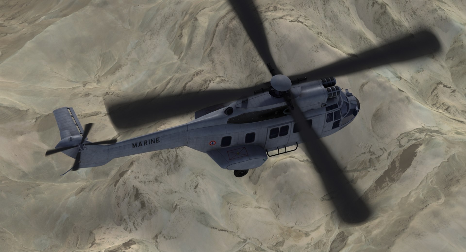 As332 Super Puma Helicopter 3d 3ds