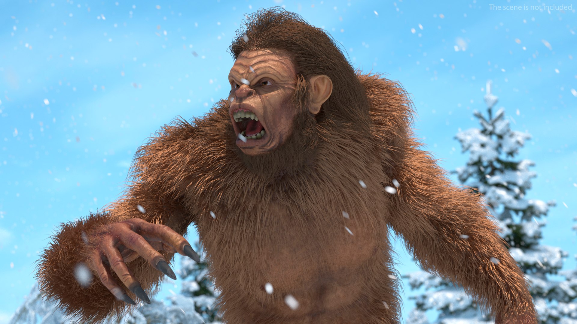 3D Sasquatch Rigged Fur - TurboSquid 2006667