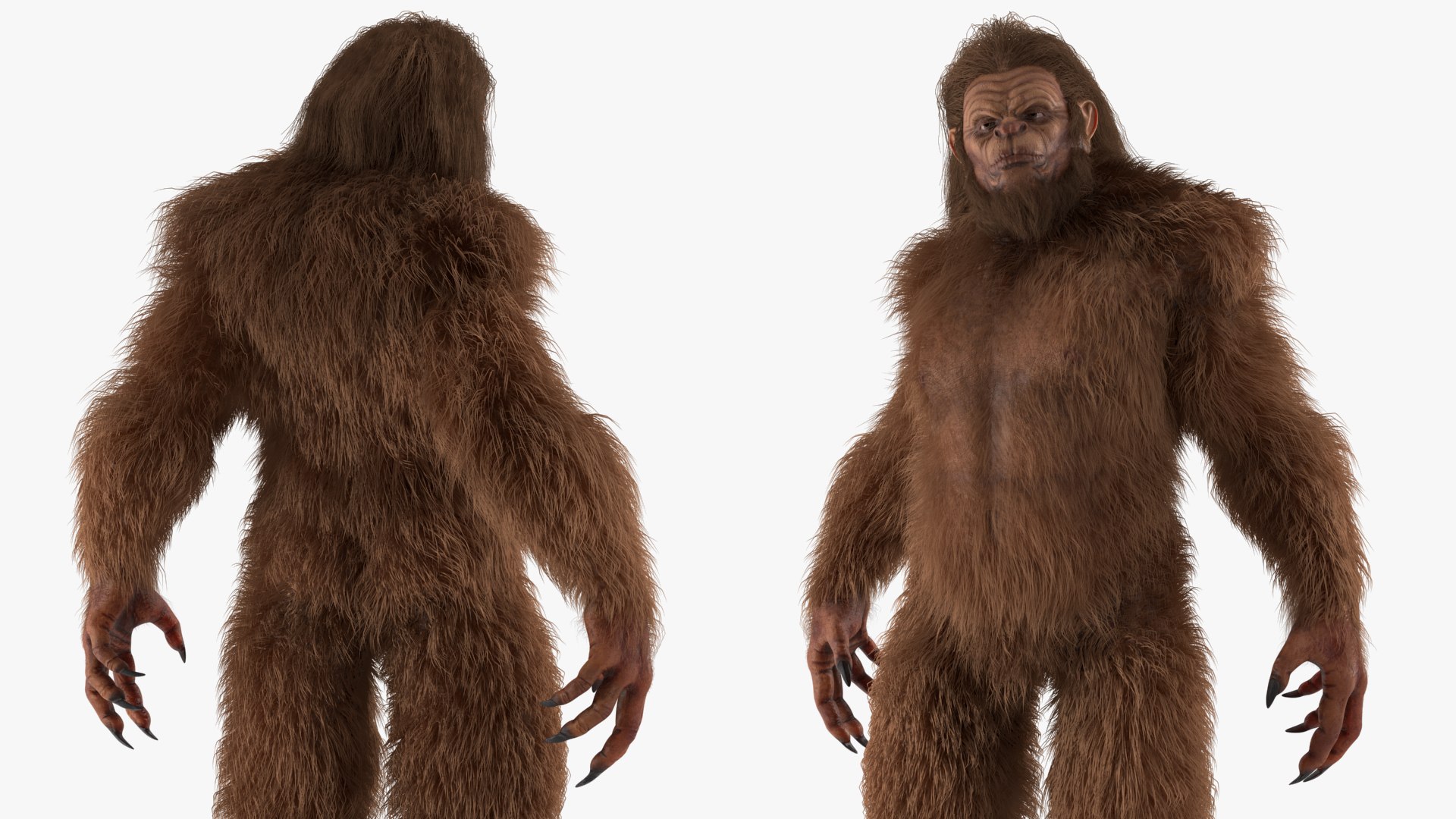 3D Sasquatch Rigged Fur - TurboSquid 2006667