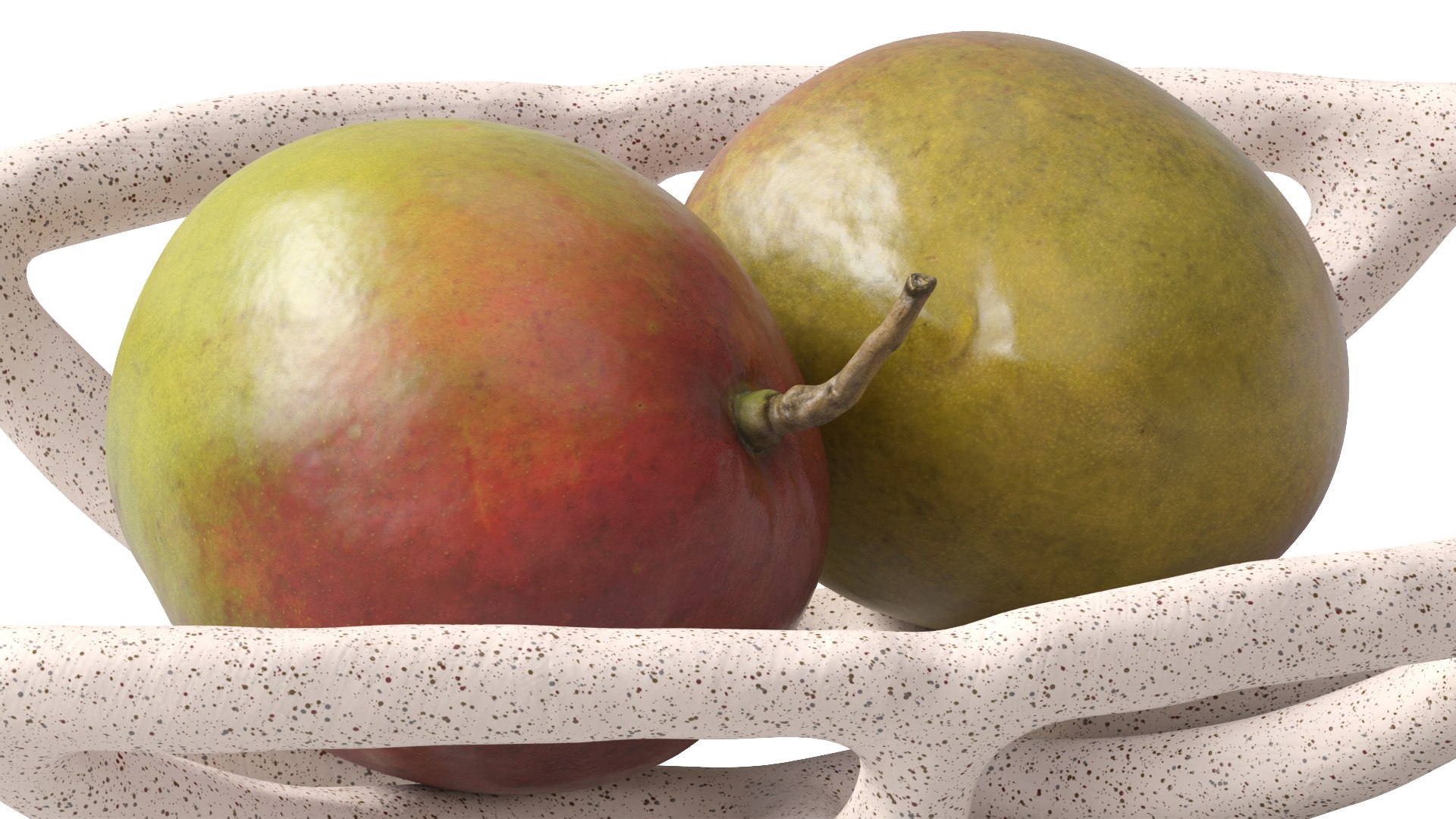 Nested Bowl With Mango 3D - TurboSquid 1986172