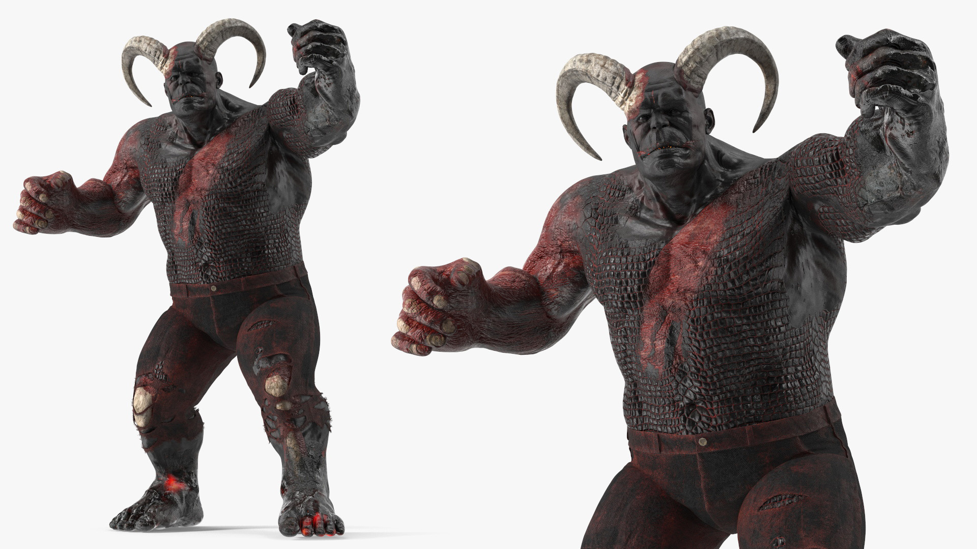 modèle 3D de Démon infernal musclé humanoïde truqué sombre - TurboSquid ...