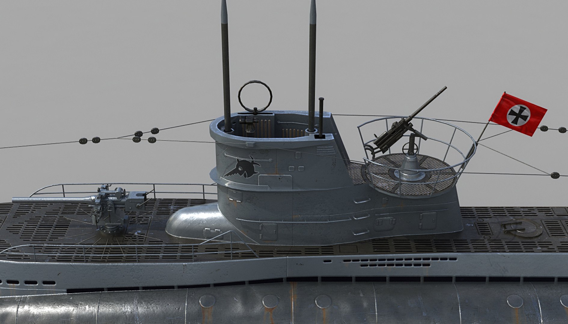 Type Vii U-boats Ii 3d Model