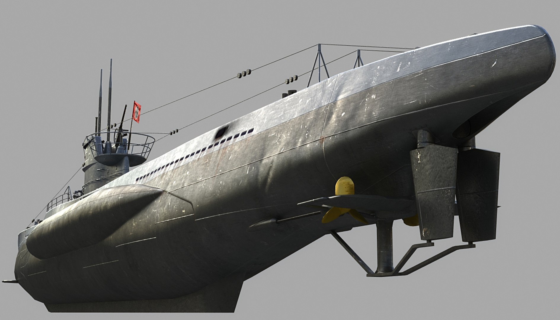 Type Vii U-boats Ii 3d Model