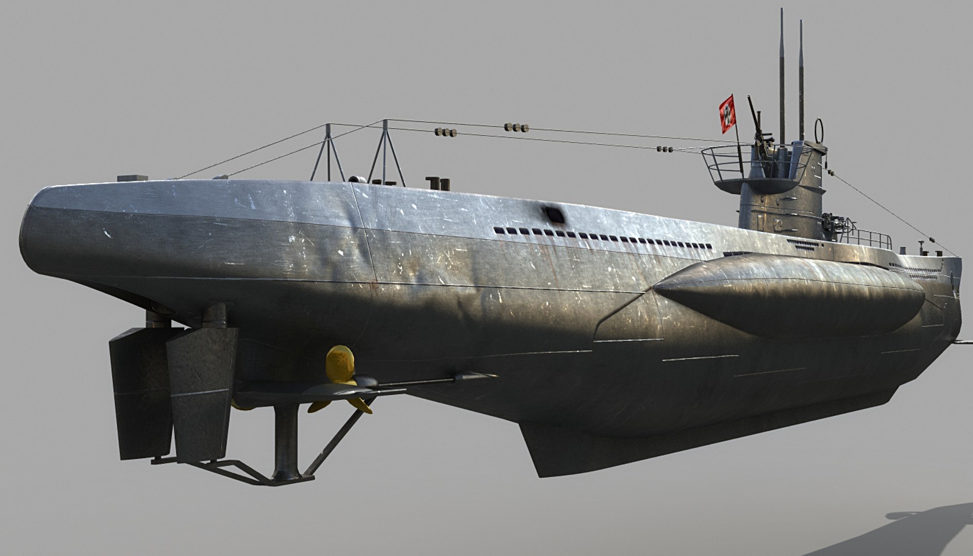 Type Vii U-boats Ii 3d Model