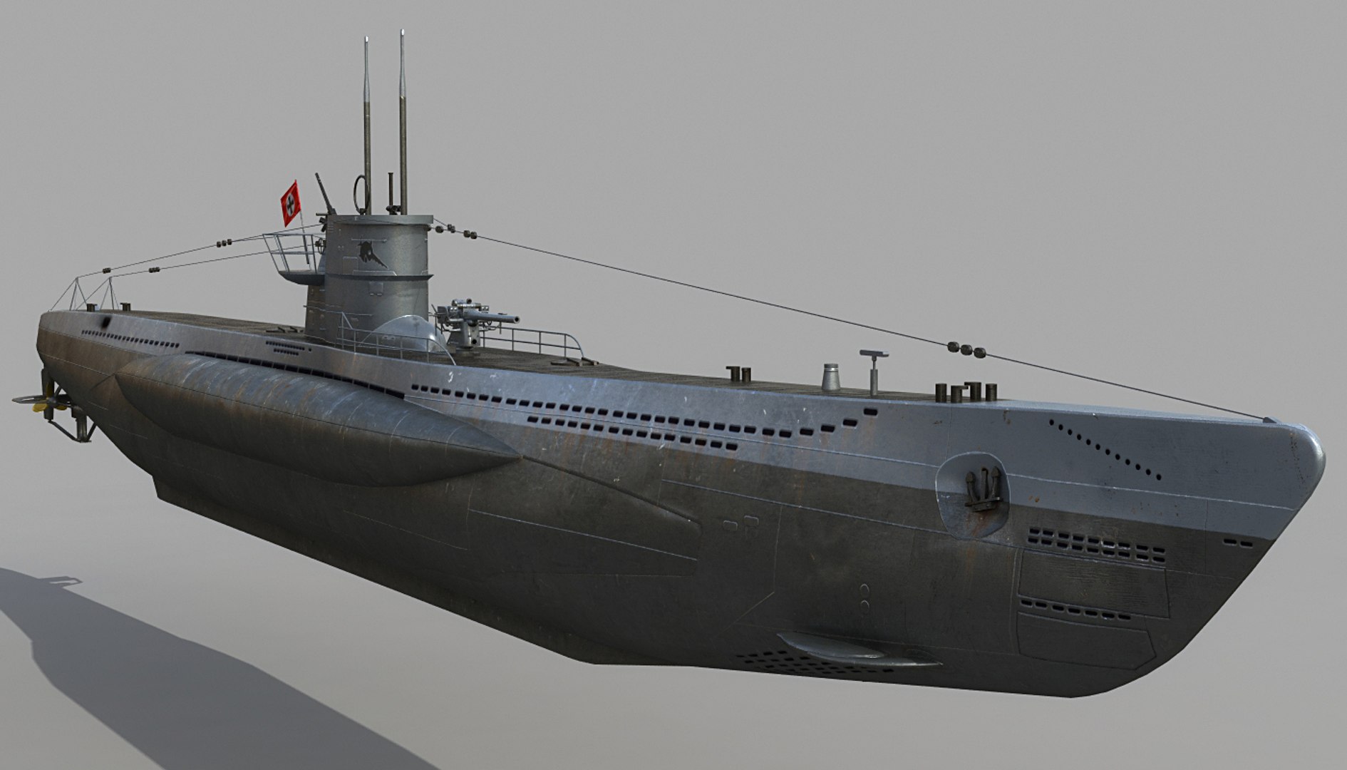 Type Vii U-boats Ii 3d Model