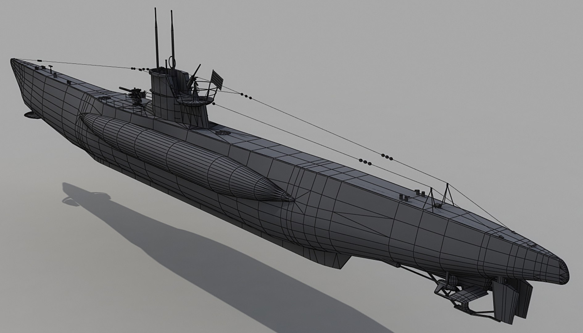 Type Vii U-boats Ii 3d Model