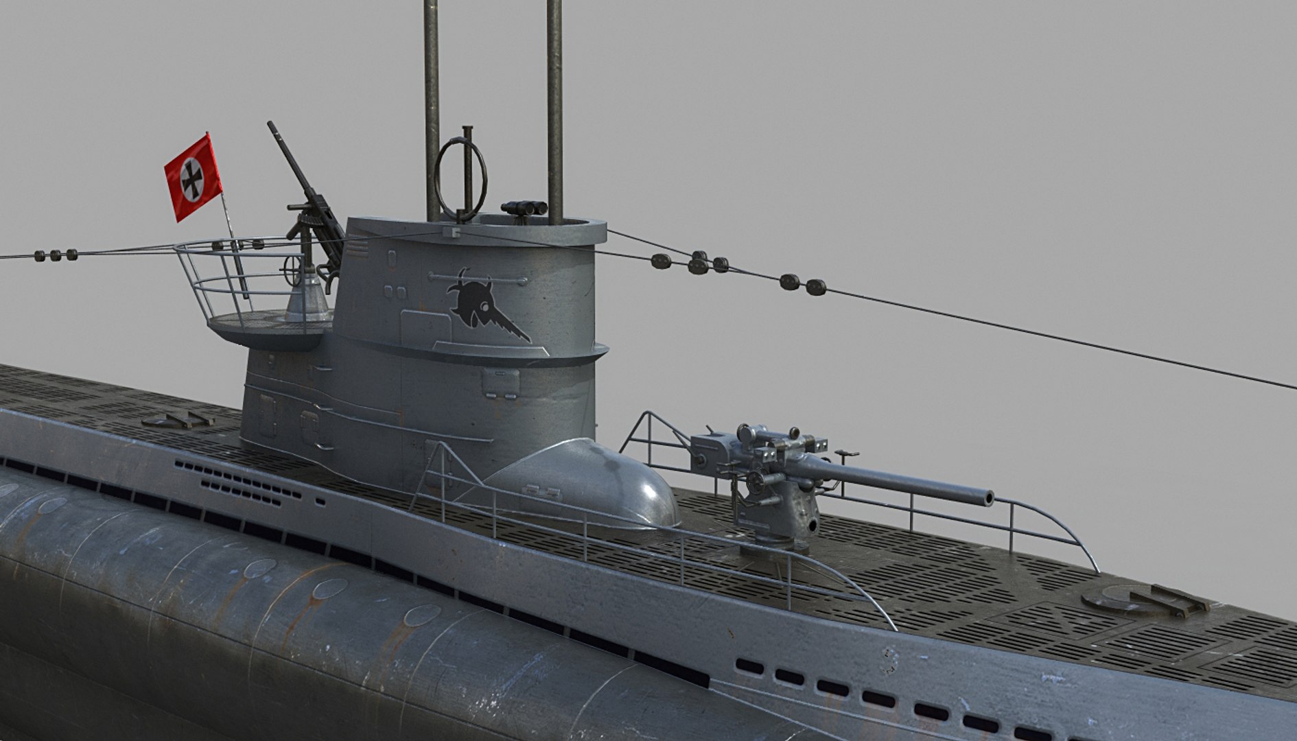 Type Vii U-boats Ii 3d Model