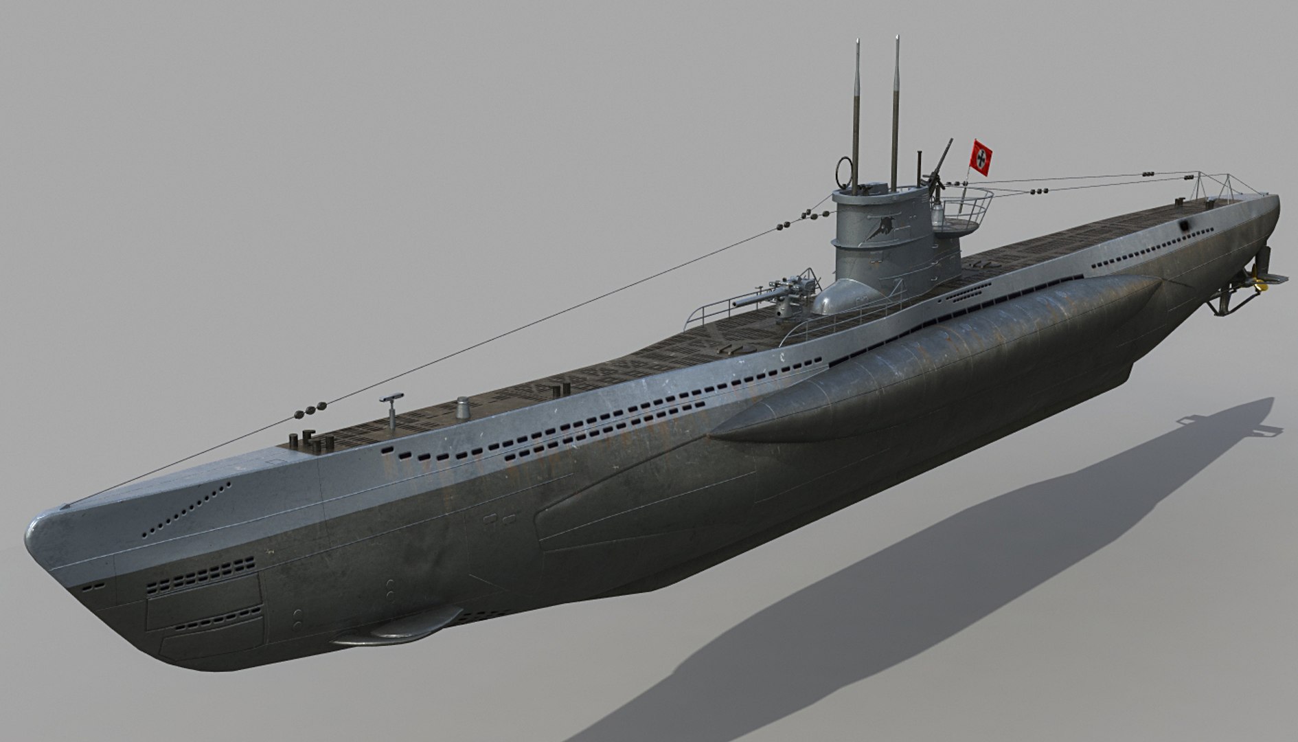 type vii u-boats ii 3d model