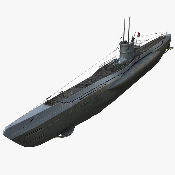 ww2 german u-boat viic 3d model
