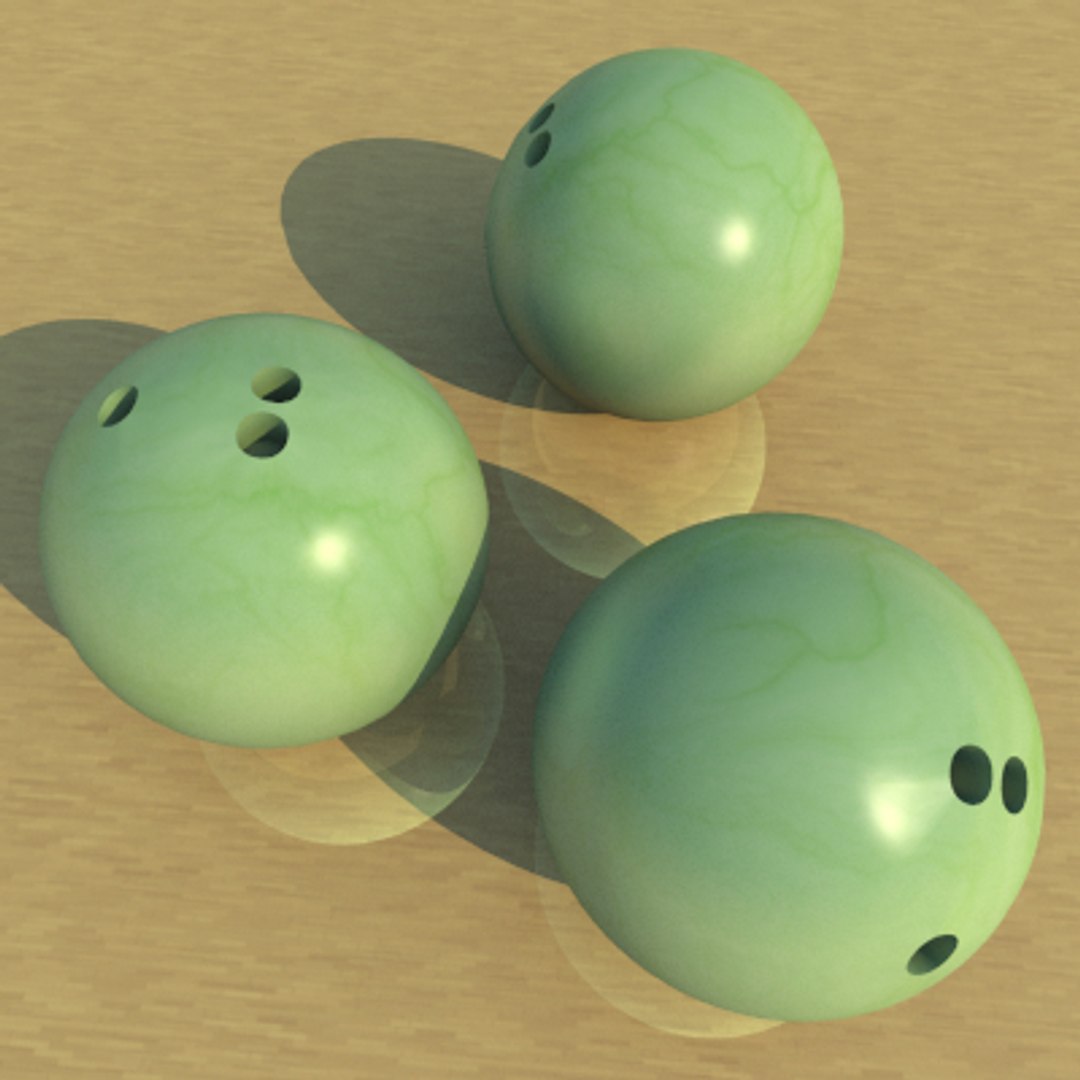 3d Model 8 Bowling Balls Polygons