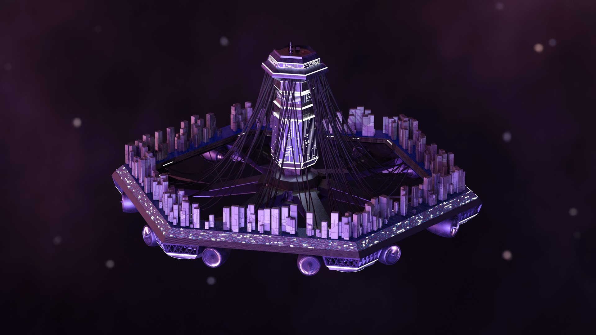 3D Model Space City V2 - TurboSquid 1871756