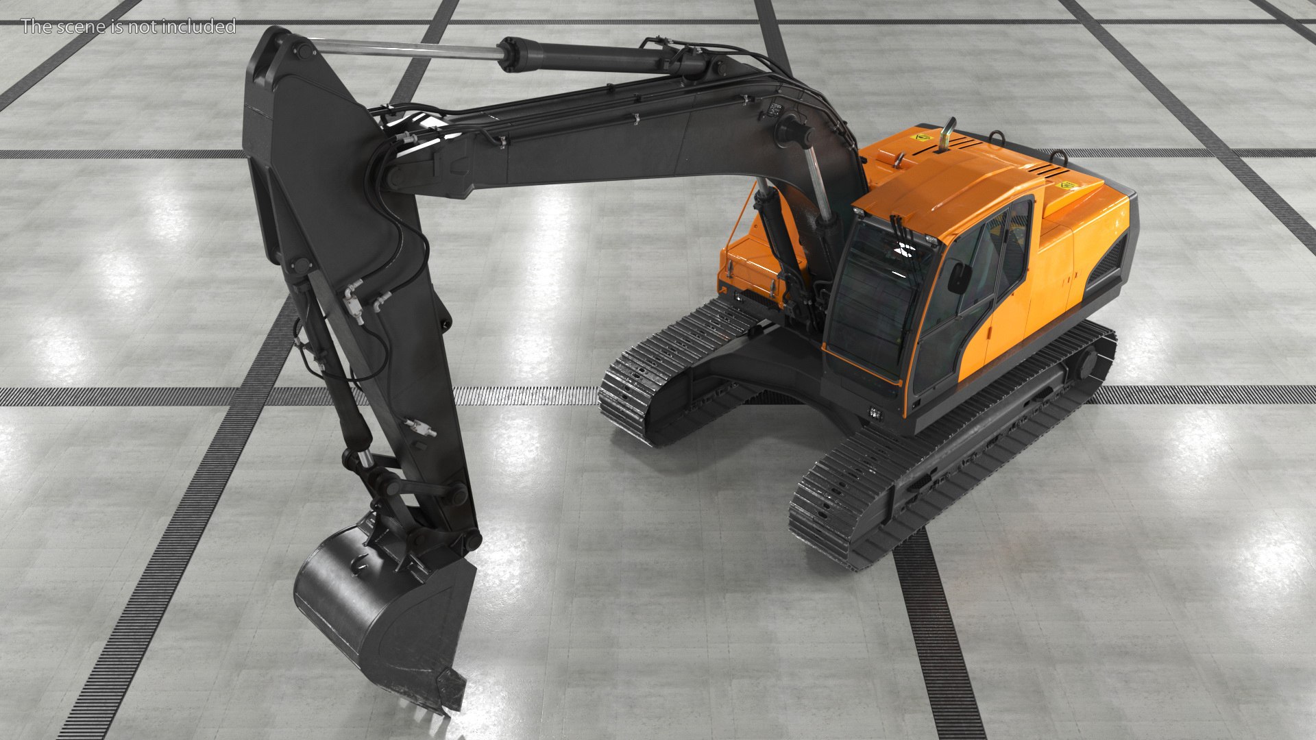 3D model Hydraulic Tracked Medium Excavator - TurboSquid 2132271