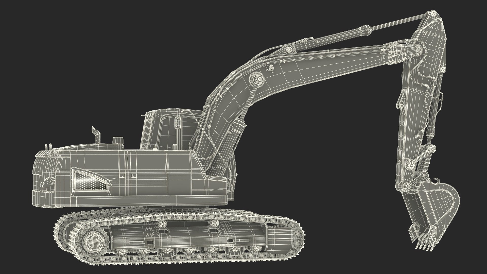 3D model Hydraulic Tracked Medium Excavator - TurboSquid 2132271