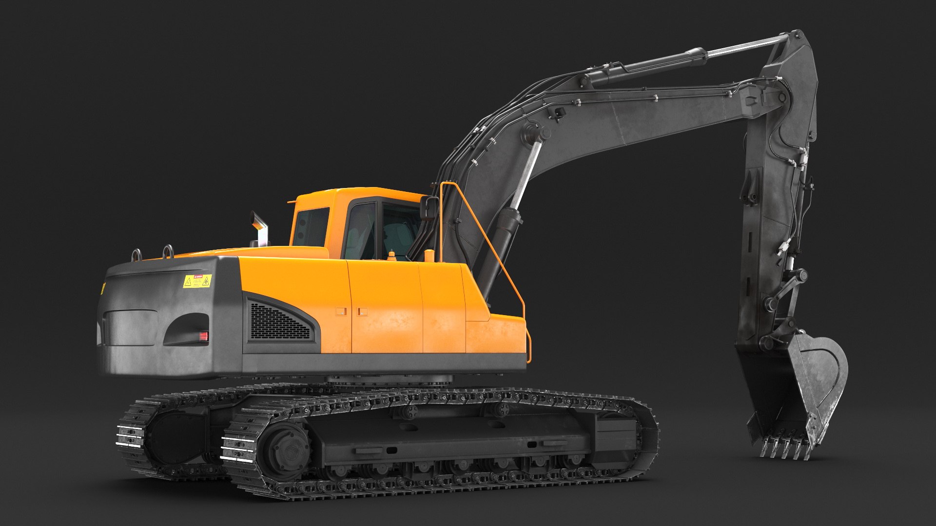 3D model Hydraulic Tracked Medium Excavator - TurboSquid 2132271