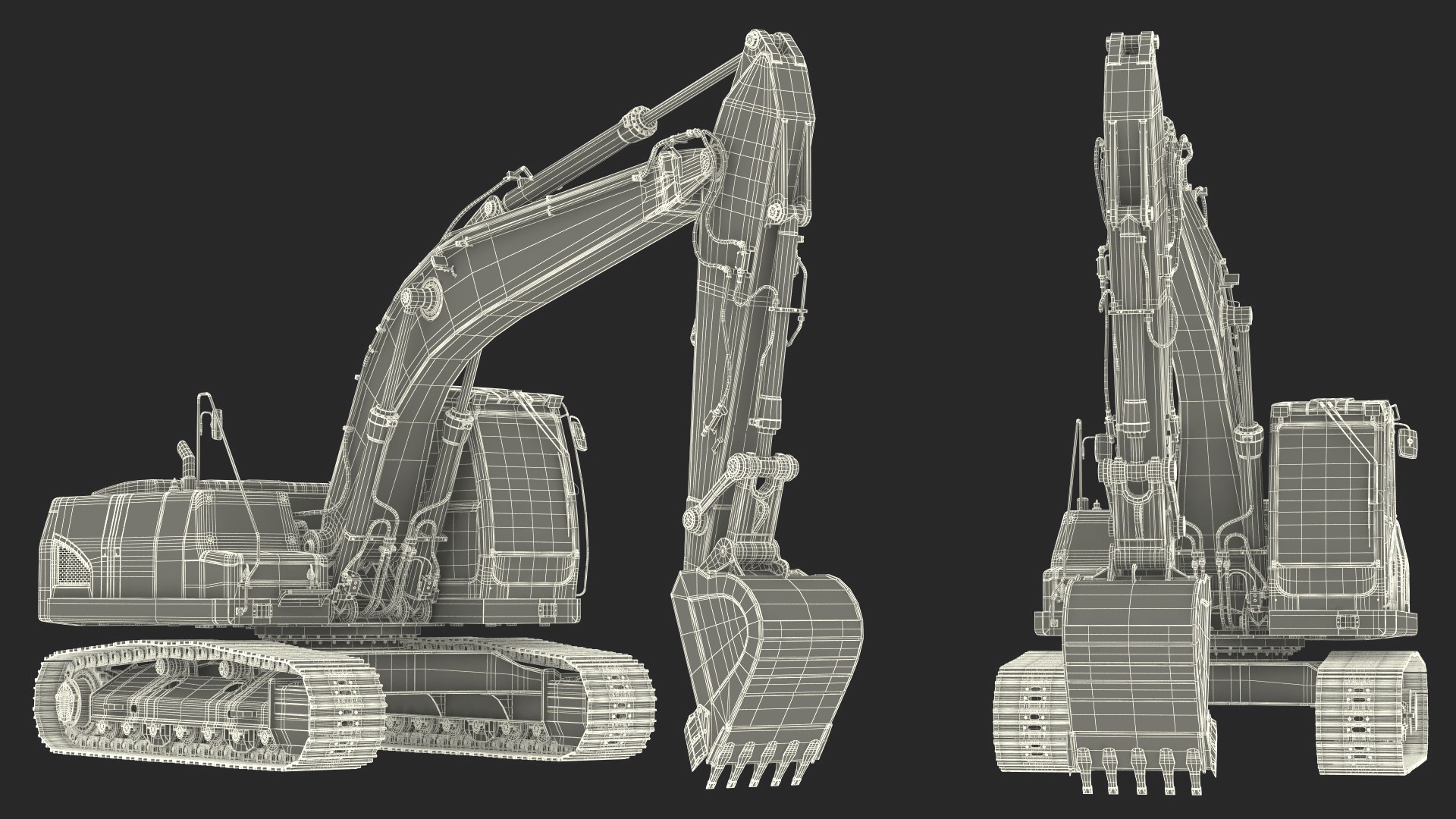 3D model Hydraulic Tracked Medium Excavator - TurboSquid 2132271