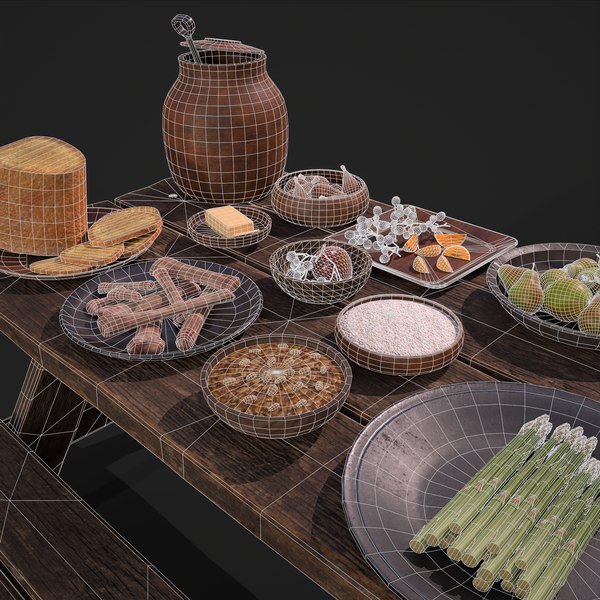 3D Medieval Picnic - TurboSquid 1777059