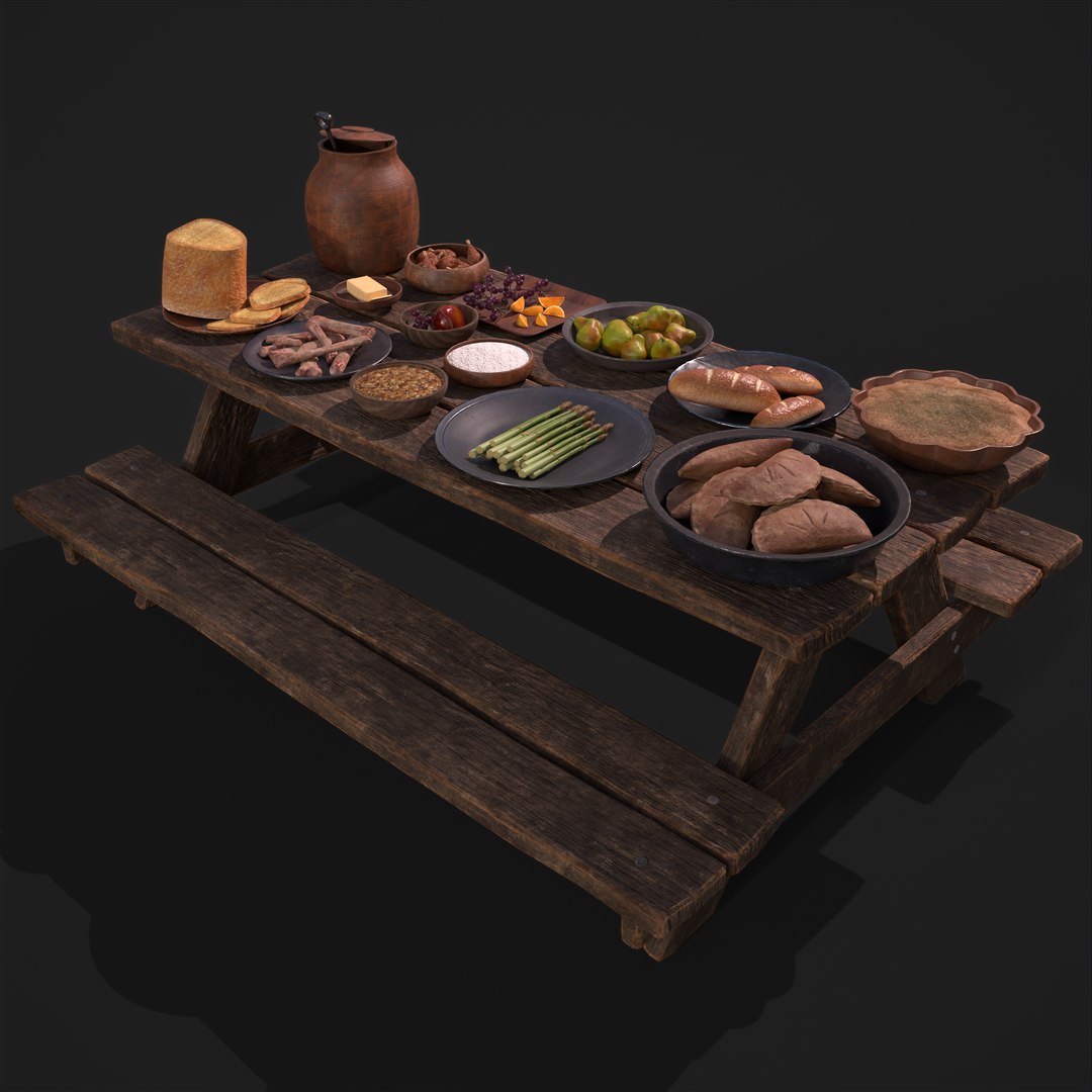 3D Medieval Picnic - TurboSquid 1777059