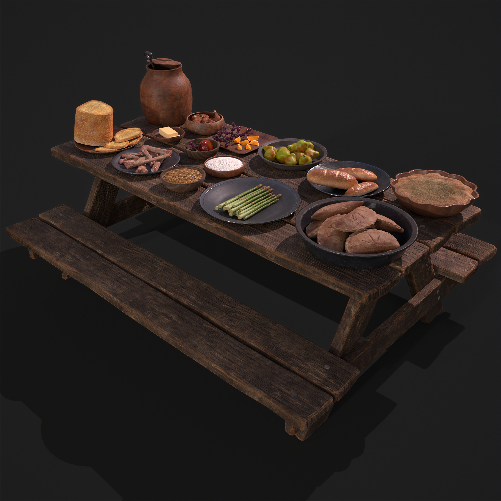 modelo 3d Picnic medieval - TurboSquid 1777059