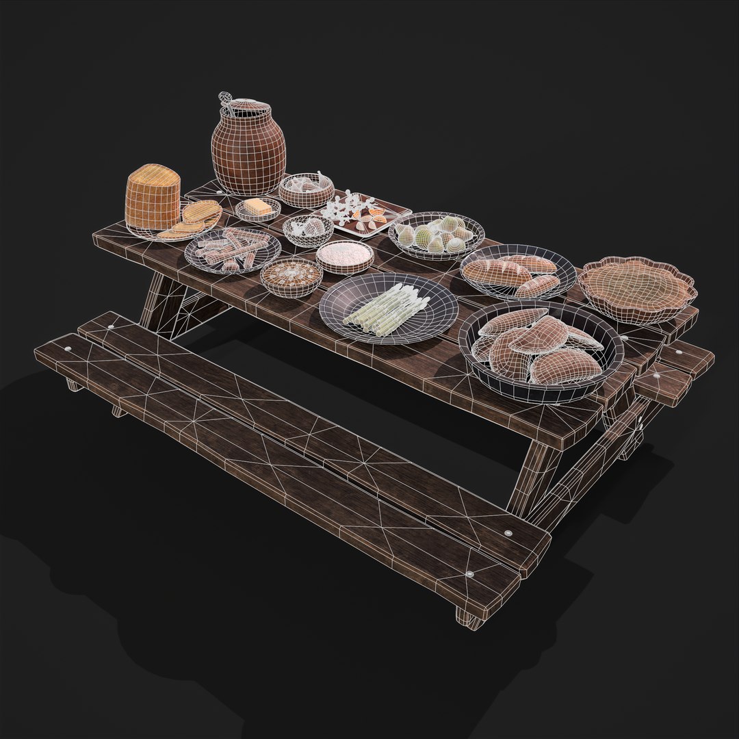 3D Medieval Picnic - TurboSquid 1777059
