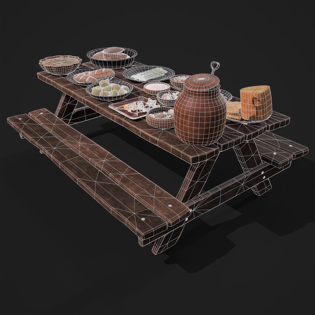 3D Medieval Picnic - TurboSquid 1777059