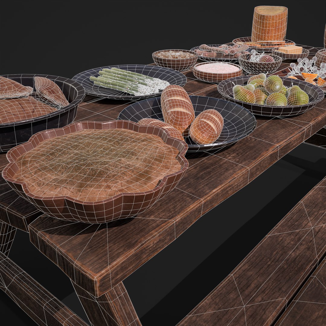 3D Medieval Picnic - TurboSquid 1777059